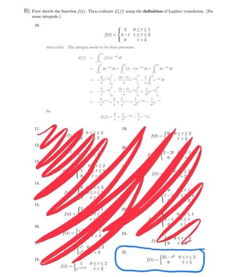 Solved B First Sketch The Function F T Then Evalunte L F Chegg Com