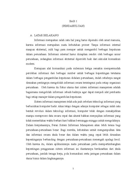 Bab Materi Bab Bab 1 Pendahuluan A Latar Belakang Informasi