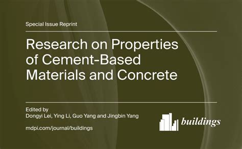 Mdpi On Linkedin Mdpi Openaccess Concrete Research Mdpibooks