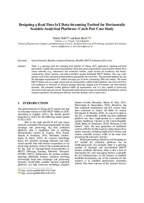 Pdf Real Time Iot Data Streaming Testbed Design