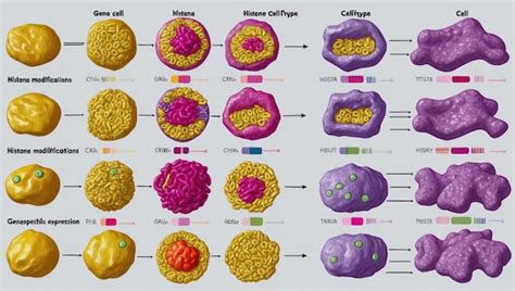 Vibrant Microscopic Images Showcasing Various Cell Structures And