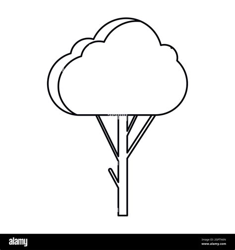 Tree Icon Outline Style Stock Vector Image Art Alamy
