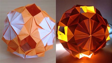 折り紙のくす玉 6ユニット 簡単な折り方 Origami Kusudama ball YouTube
