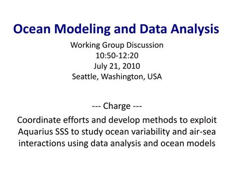 Ppt Ocean Modeling And Data Analysis Powerpoint Presentation Free Download Id624370