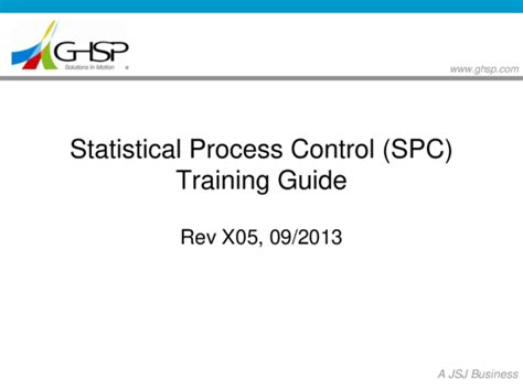 Pdf Statistical Process Control Spc Training Guide