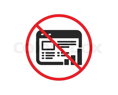 Web Report Icon Column Graph Sign Vector Stock Vector Colourbox