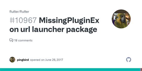Missingpluginexception On Launcher Package Issue Flutter Flutter Github