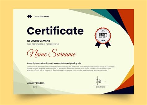 클래식하고 단순한 인증서 디자인 템플릿 프리미엄 Psd 파일