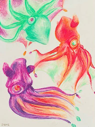 Vampire Squid Oil Pastel Splatoon Amino