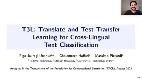 Translate And Test Transfer Learning For Cross Lingual Text Classification Underline