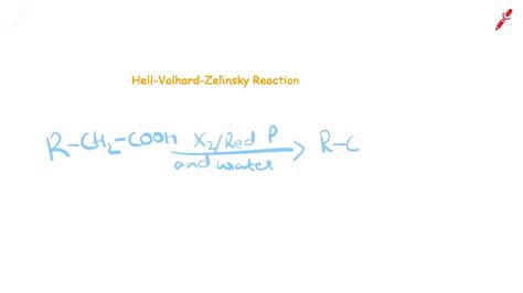Hell Volhard Zelinsky Reaction Aka Hvz Reaction Youtube