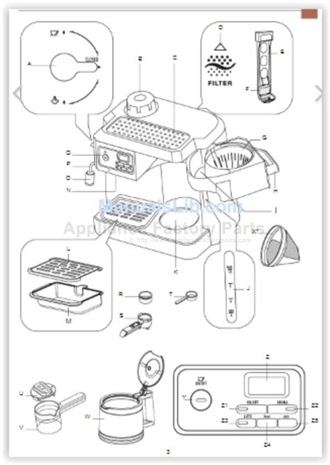 Delonghi Coffee Maker Parts Diagram At Harold Graham Blog