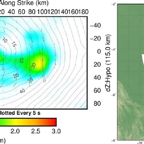 6 Rupture Inversion Plane Left Cross Section Of Slip Distribution