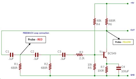 Rc Phase Shift Oscillator Using Bjt Circuit Diagram