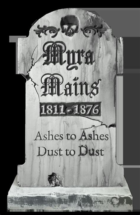 Headstone Myra Mains — Hayes Haunt