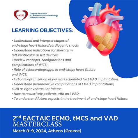 Ecmo Lvad Eactaicmasterclass Eactaic European Association Of Cardiothoracic