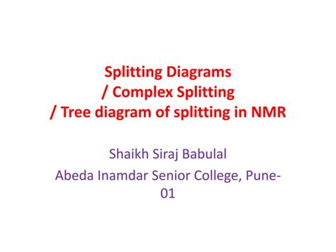 Nmr Spltting Pattern Pptx