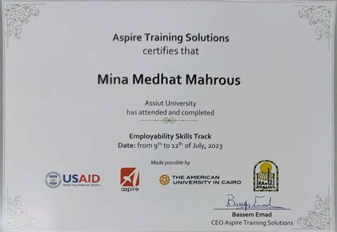 Mina Medhat On Linkedin Employabilityskills Uccd Aspire