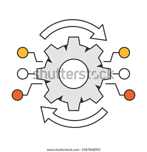 Structured Ai Algorithm Icon Representing Ai Driven Stock Vector