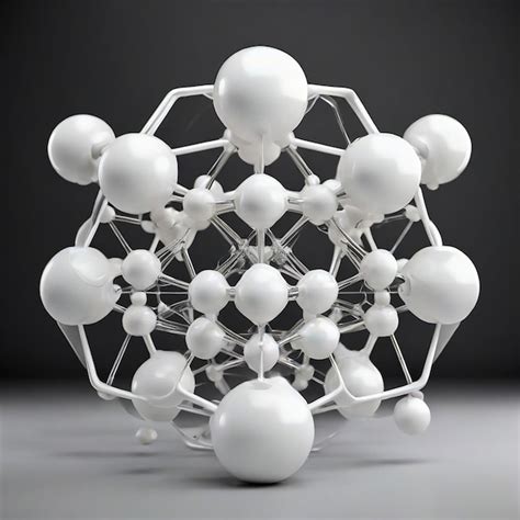 Premium Photo Abstract Modern White Atom Molecule Structure