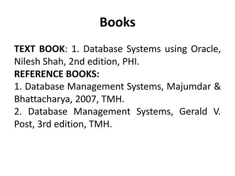 Unit I Database Concepts Rdbms And Oracle Pptx Unit I Database Concepts Rdbms And Oracle Pptx