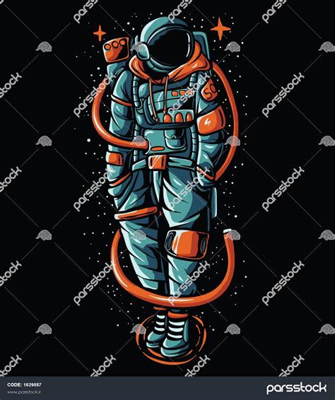 تصویر وکتور فضانوردی با ژاکت هیپ فضانورد لباس فضانورد مد روز طرح یا کاغذ دیواری تی شرت تم گلکسی