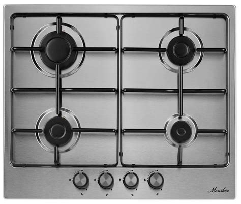Встраиваемая газовая варочная панель Monsher Msg 66 Acier купить по низкой цене с доставкой и