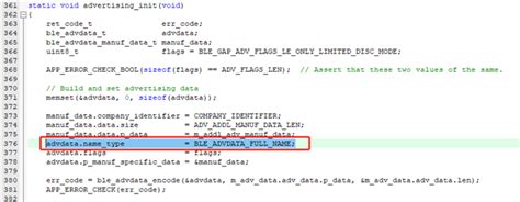 Nrf5sdk Bleapppwrprofiling Advertisinginit Error Nordic Qanda