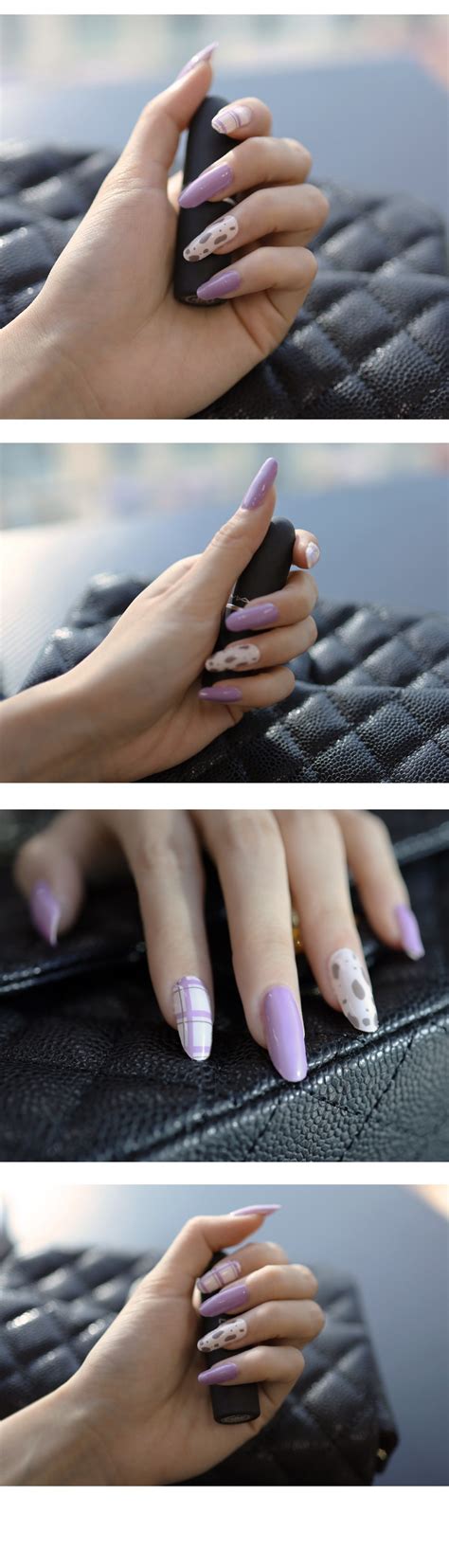 머스트해빗 연보라 카우 젤네일 스티커 유니크 손톱 네일스티커