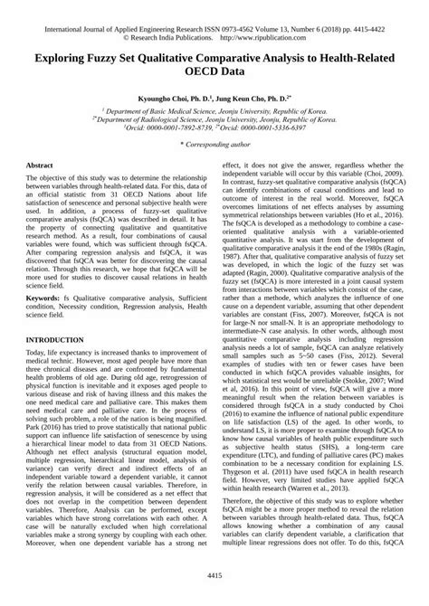 Pdf Exploring Fuzzy Set Qualitative Comparative Analysis To · · 2018 03 27after Comparing