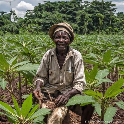 African Cassava Farmer Stable Diffusion Online