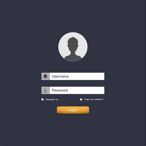 로그인 폼 페이지 웹 사이트 Ui 요소 프리미엄 벡터