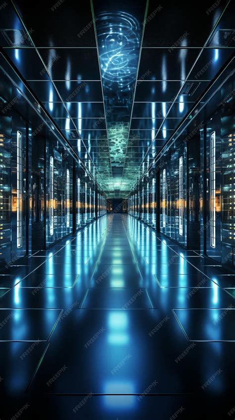 Premium Ai Image Data Center Server Racks Illustrate The Concept Of Big Data And Cloud