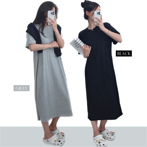 [팔뚝커버 짱편함 집앞룩] 오버핏 편한 임산부 임부복 잠옷 홈웨어 집앞 산책 마트룩 빅사이즈 여름 반팔 롱원피스 에이블리