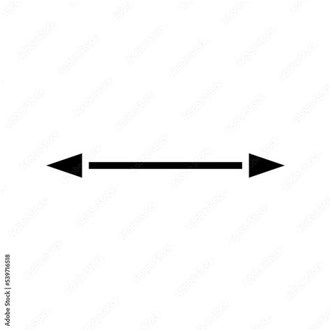 Thin Long Straight Double Arrow Vector Illustration Stock Vector