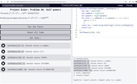 Incorrect Bigint Processing In Web Console · Issue 39352 · Freecodecampfreecodecamp · Github