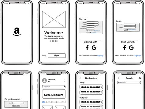 Amazon App Wireframe By Mr Ali On Dribbble