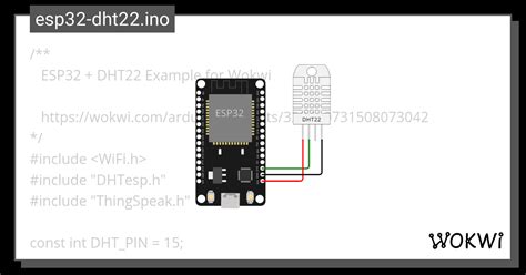 Esp32 Dht22 Thingspeak Copy Wokwi Esp32 Stm32 Arduino Simulator