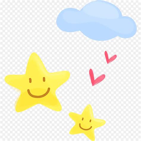 卡通白云星星素材PNG图片素材下载 图片编号qnoeowby 免抠素材网