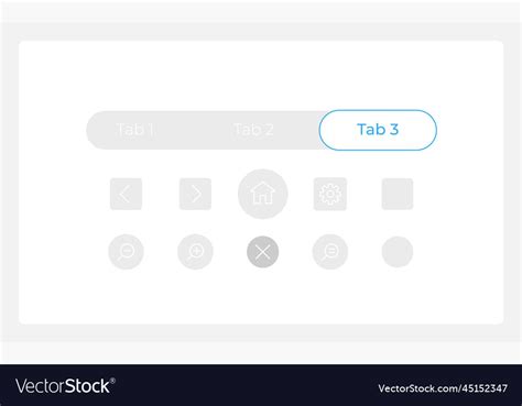 Tab Bar And Control System Ui Elements Kit Vector Image