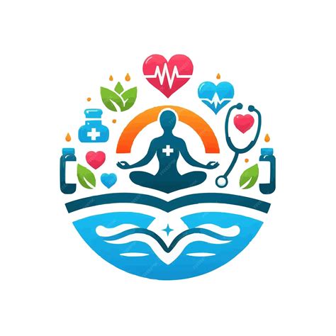 Logotipo De Bienestar Médico Sobre Un Fondo Blanco Vector Premium
