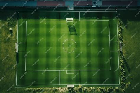 Campo De Futebol Verde Ou Campo De Futebol Vista De Cima Com Textura De