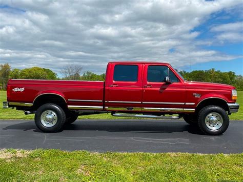 1997 Ford F350 7 3l Diesel Obs 4x4 1 Owner Crew Cab Long Bed Mint Low