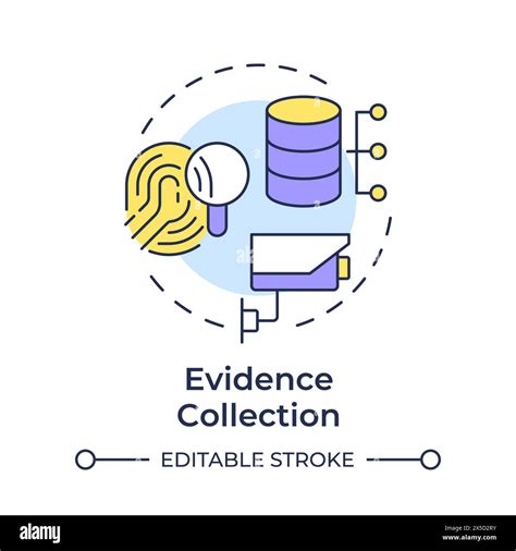 Evidence Collection Multi Color Concept Icon Stock Vector Image And Art Alamy