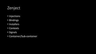 Zenject Extenject Intro PPTX Programming Languages Computing