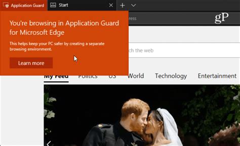 Using Microsoft Edge Application Guard On Windows