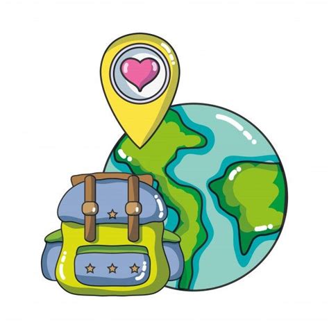 Dibujos Animados De Viajes Y Vacaciones Vector Premium Geografia