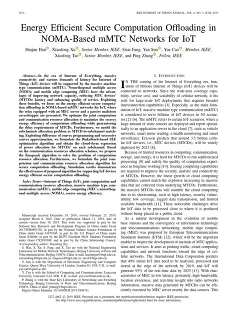energy efficient secure computation offloading in noma based mmtc