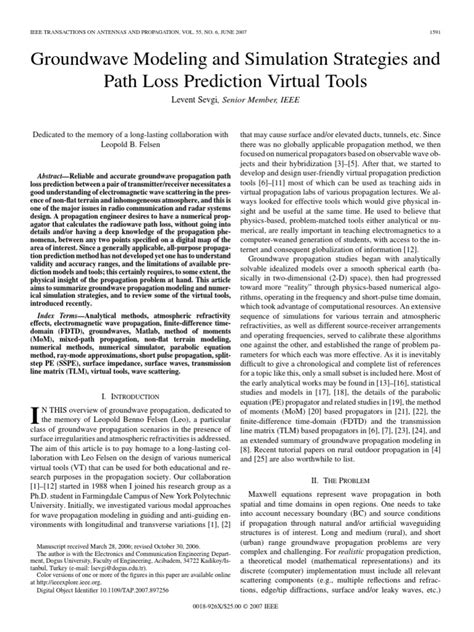 ground wave modeling and simulation strategies and path loss prediction