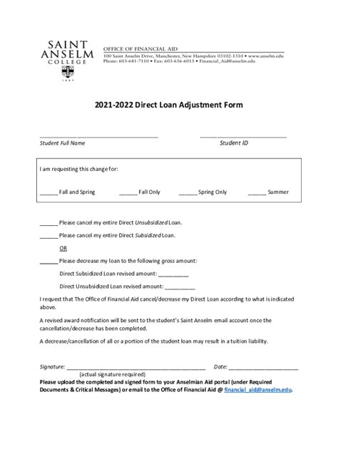 Fillable Online 2021 2022 Request For Aid Adjustment Or Cancellation